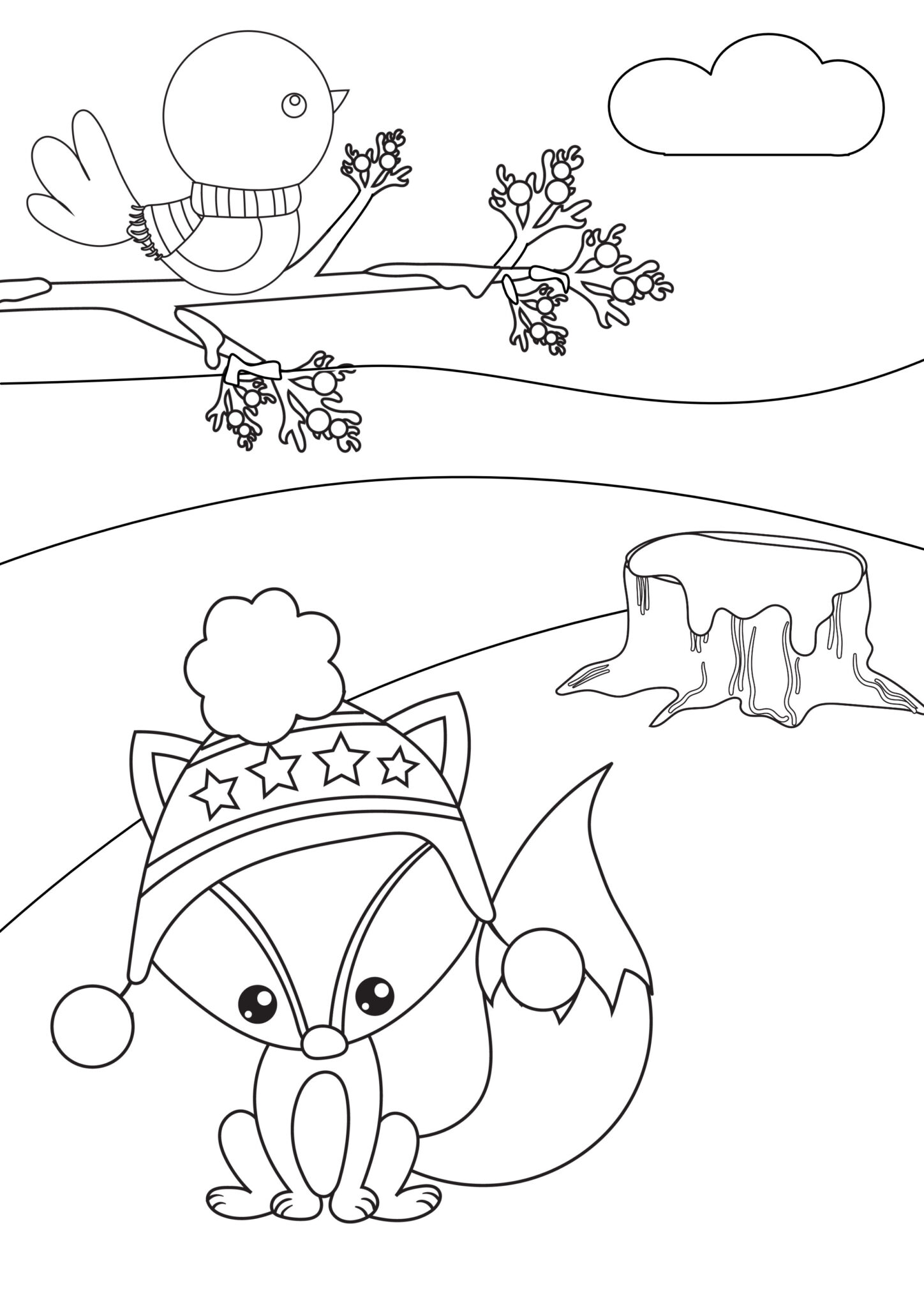 Coloriages à imprimer gratuitement : 10 modèles spécial hiver