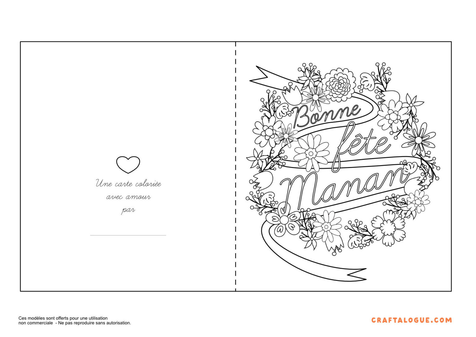 10 coloriages pour la fête des Mères à imprimer gratuitement | Craftalogue
