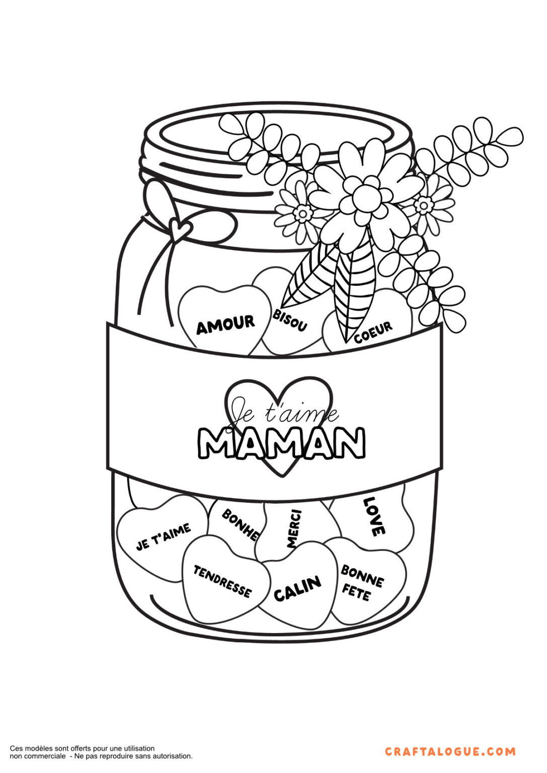10 coloriages pour la fête des Mères à imprimer gratuitement | Craftalogue