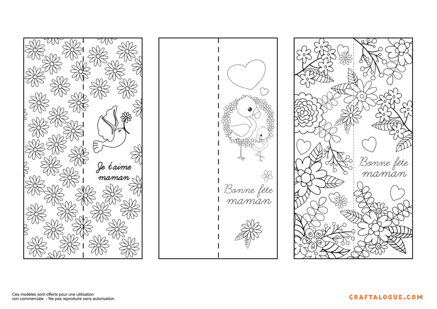 10 coloriages pour la fête des Mères à imprimer gratuitement | Craftalogue